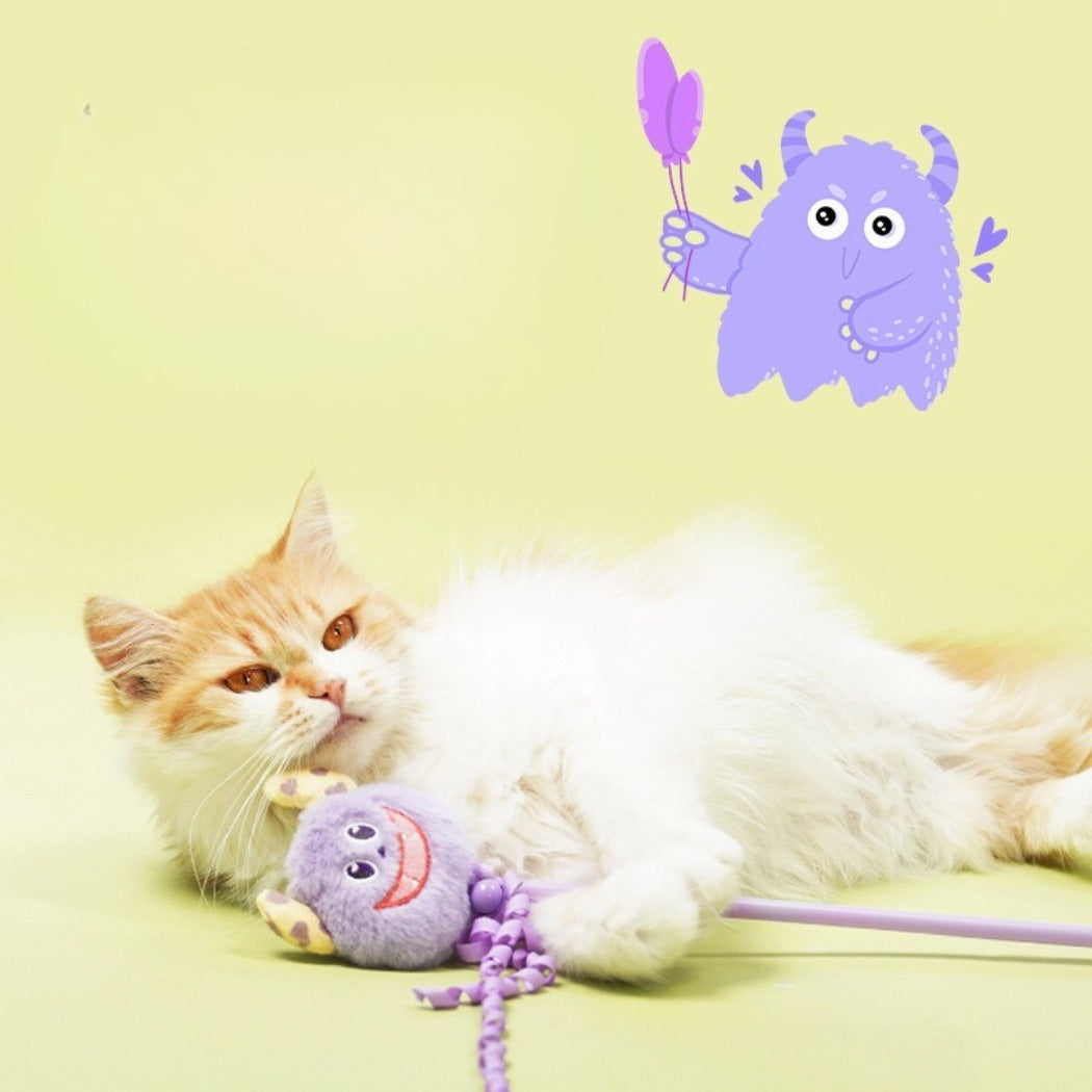 Moo – Monster Wand Cat Toy – Cheerhunting
